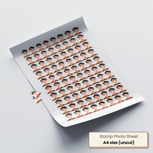 Stamp Photo Prints Online India | Uncut A4 Sheet | ID & School Photos ...